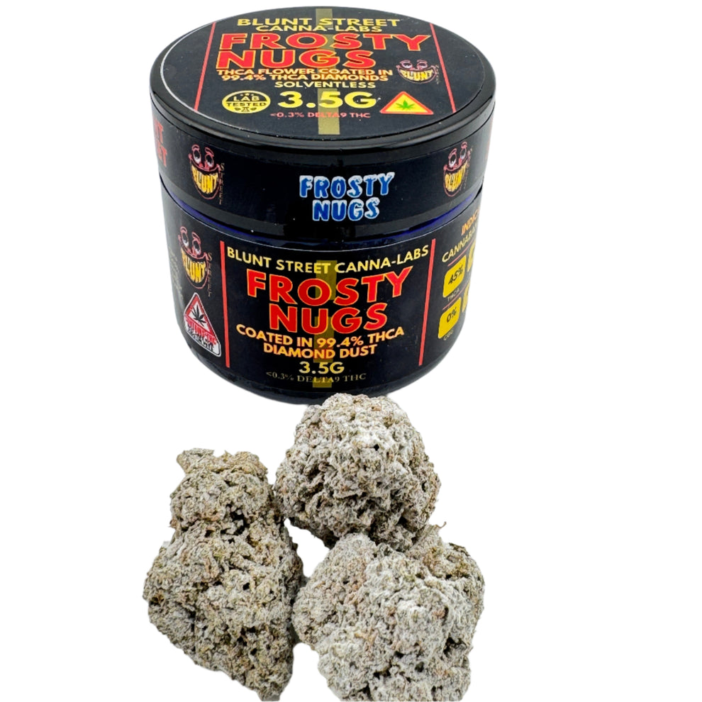 Frosty Nugs 99.4% THCA Diamond Infused Flower | Snowballs – Carolina ...